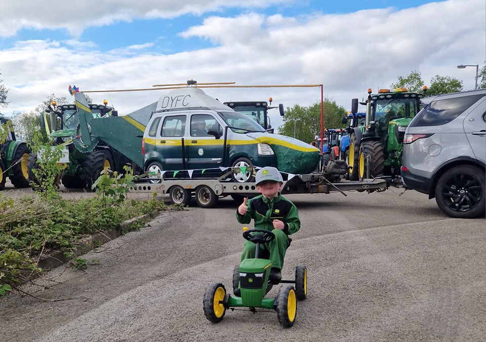 Cumbria Guide | WELLY THE HELI TAKES OFF! Drigg Young Farmers on a 77 ...