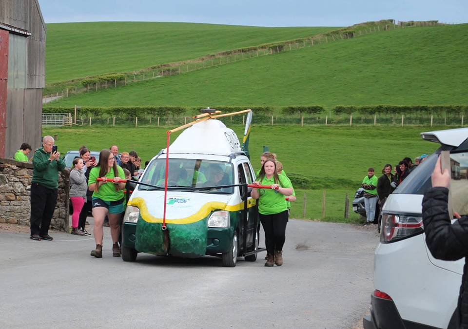 Cumbria Guide | WELLY THE HELI TAKES OFF! Drigg Young Farmers on a 77 ...